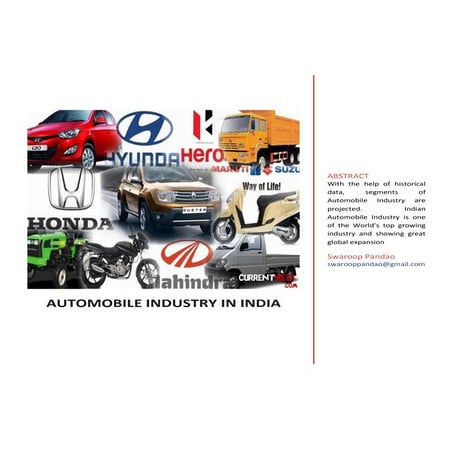 Automobile Industry in India | PDF