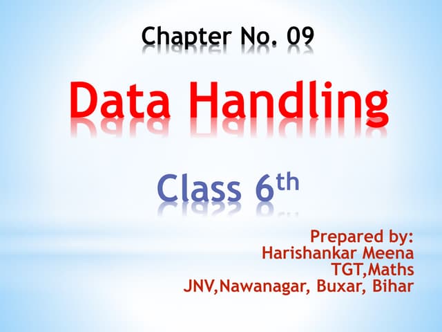 Data handling Presentation with solved examples | PPTX