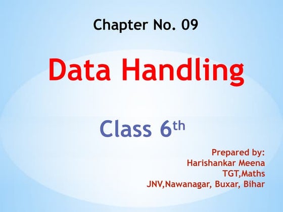 Data handling Presentation with solved examples | PPTX | Geography ...