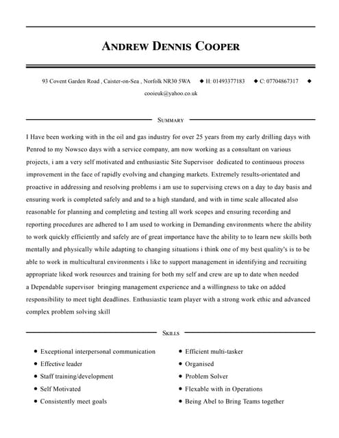 Gavin Murray new layout Resume | PDF