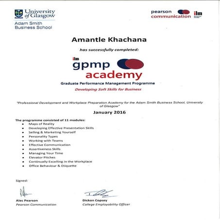 GPMP (Adam Smith Business School) | PDF