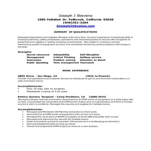 Stevens Resume | DOCX