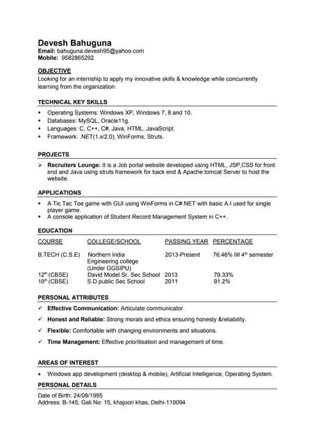 Anchal resume | DOCX | Technology & Computing