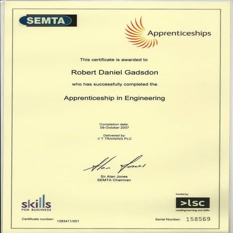 SEMTA Apprenticeship In Engineering | PDF