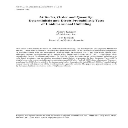 Kyngdon and Richards (2007) | PDF