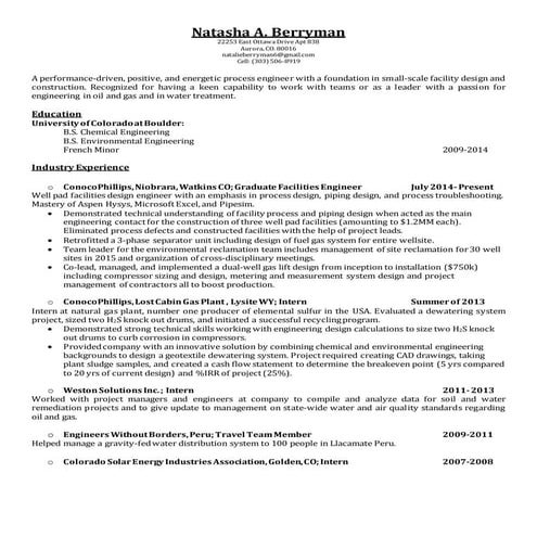 Resume August 2015 | DOCX