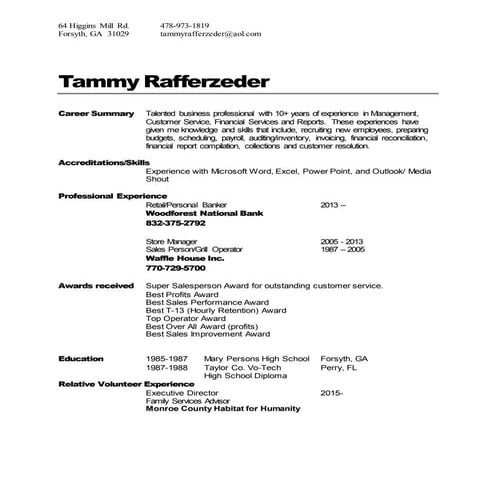 Jane resume | DOCX