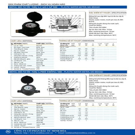 Đồng hồ nước Fuda | PDF