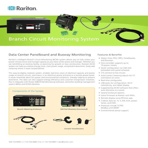 Raritan BCM Data Sheet | PDF