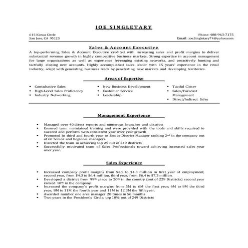 Joe Singletary resume 1 | DOCX