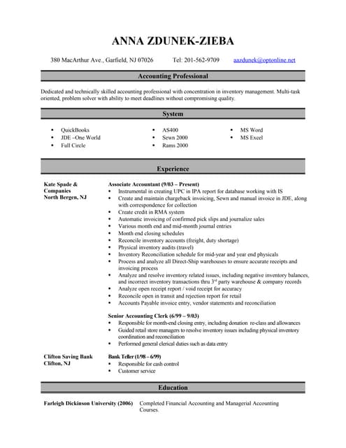 Resume - BA-SA - 17.1 | PDF