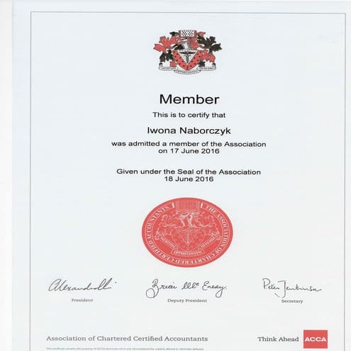ACCA Membership Certification