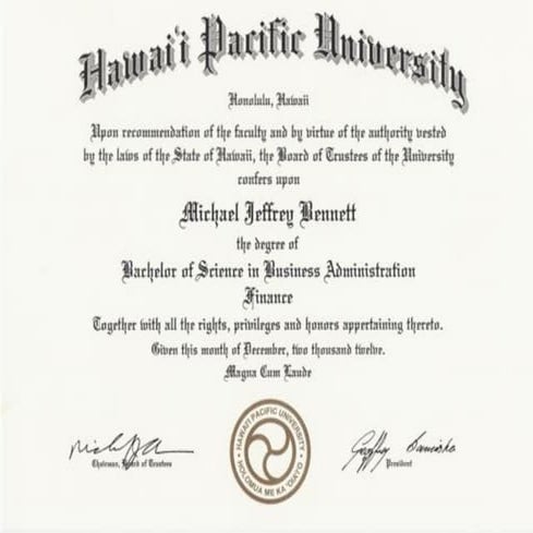 hpu-diploma-michael-bennett | PPT
