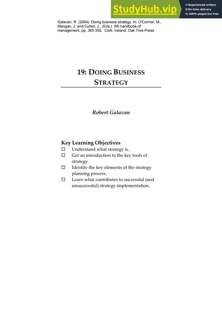 Strategy formulation | DOCX