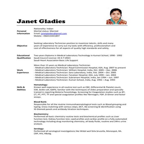 JANET CV 2016 | PDF