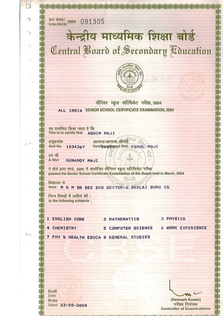 twelth marksheet | PPT