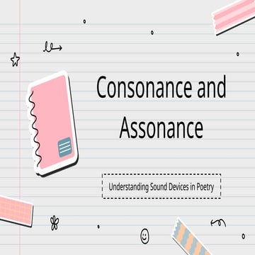 Brief overview of Consonance and Assonance | PPTX