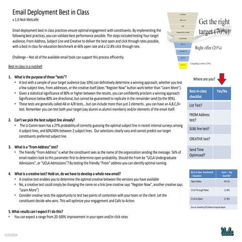 Email Deployment Best in Class POV 6-26-13 | PPT
