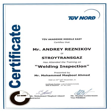 Certificate TUV 2 | PDF