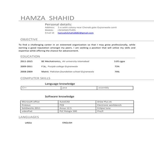 HAMZA SHAHID | PDF