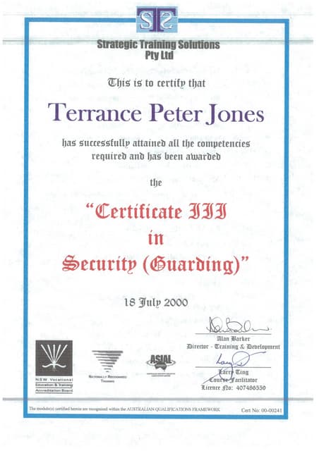 Certificate - Asbestos Awareness | PDF