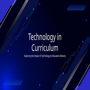THE TECHNOLGY IN THE CURRICULUM THE APPLICATION | PPTX