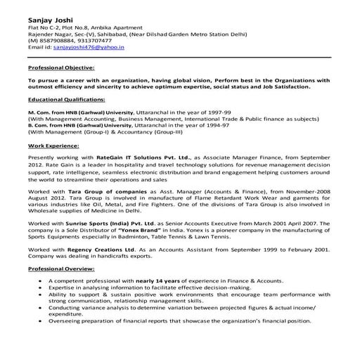 Meraj Resume 2016 | DOC