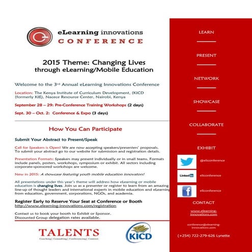 2015 eLearning Innovations Conference Poster v3 | PDF