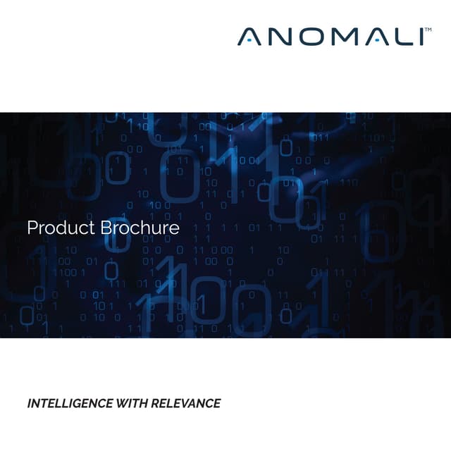 Anomali Product Brochure | PDF