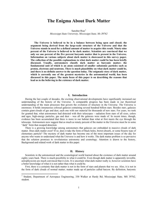 Dark matter | PPTX | Physics | Science