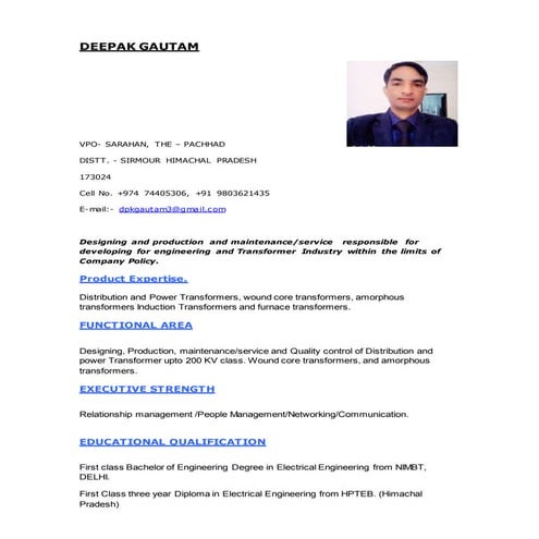 cv deepak gautam | DOCX | Civil Engineering Industry | Industries