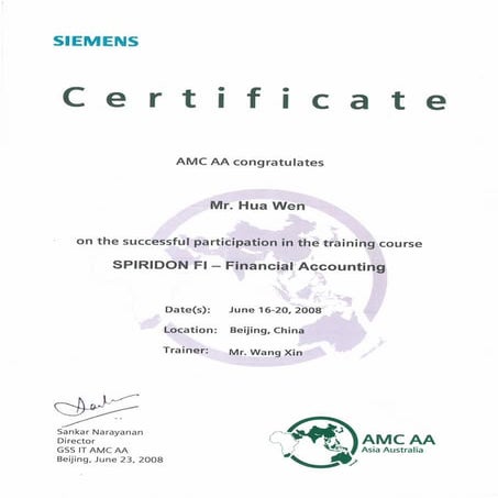 Siemens Training Certificates | PDF