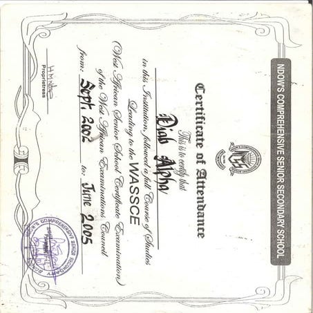 WASSCE Certificate | PDF