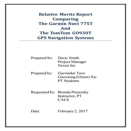 Assignment 4 Relative Merits Report | DOCX