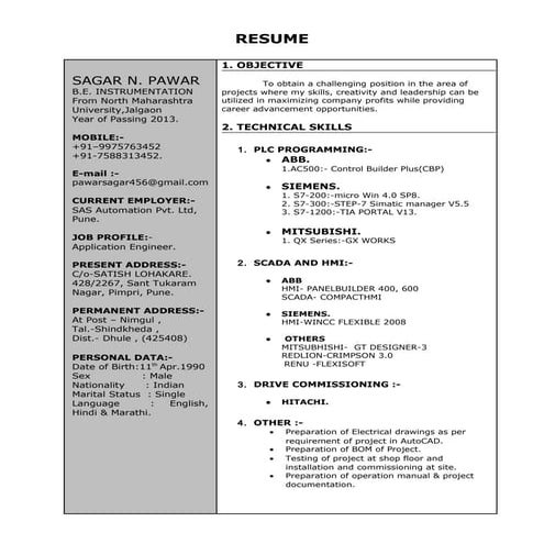 SAGAR PAWAR UPDTAED CV | DOC