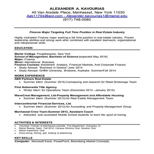 Alex's Resume | DOCX