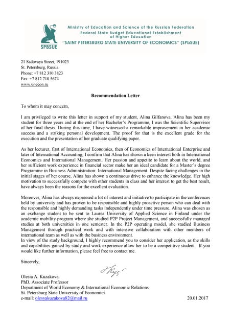 AndrewWagar-Letter of Recommendation-Research Assistant | PDF