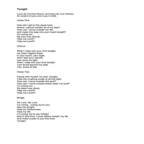 Tonight | PDF