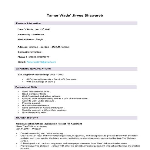 My CV - English | PDF