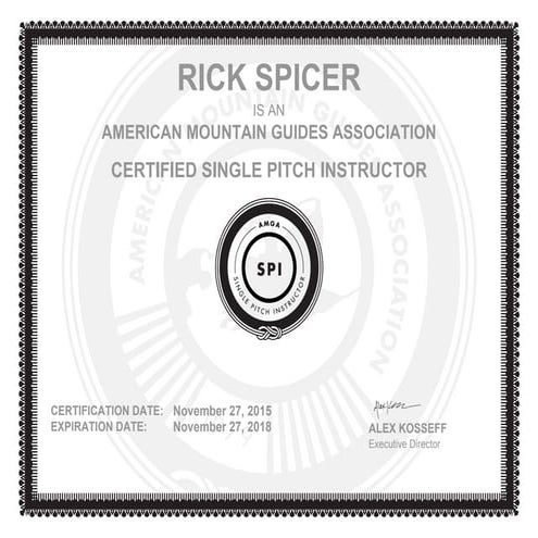 Single Pitch Instructor Cert | PDF