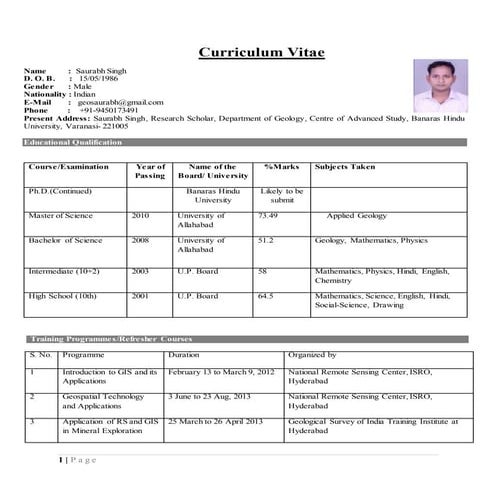 saurabh_Curriculum Vitae | PDF
