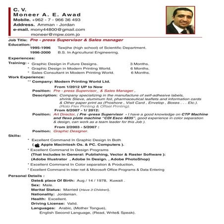 Pre_press CV_1 | PDF