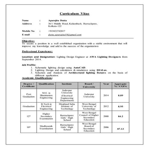 Resume_Aparajita-1 | PDF