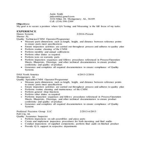 Daniel M Conley Oct. 2016 Resume | DOCX
