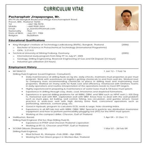 CV Pacharaphat Ji. | PDF