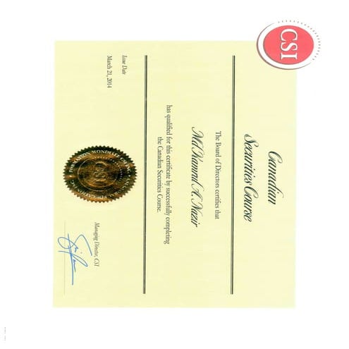 CSC Certificate | PDF