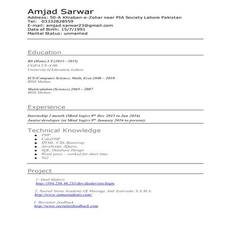 amith cv | DOC