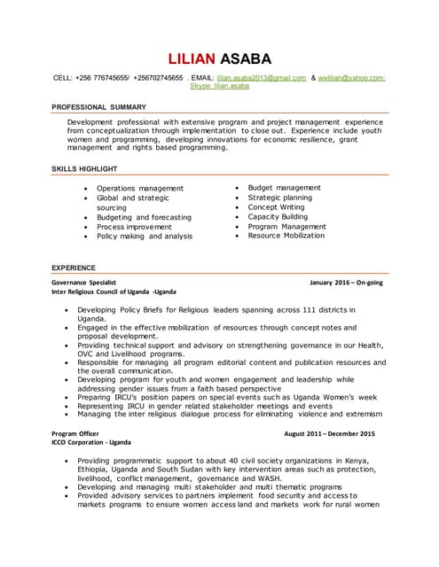 Samantha DuQuesnay-Chantrelle CV August 2016 Full and complete | PDF