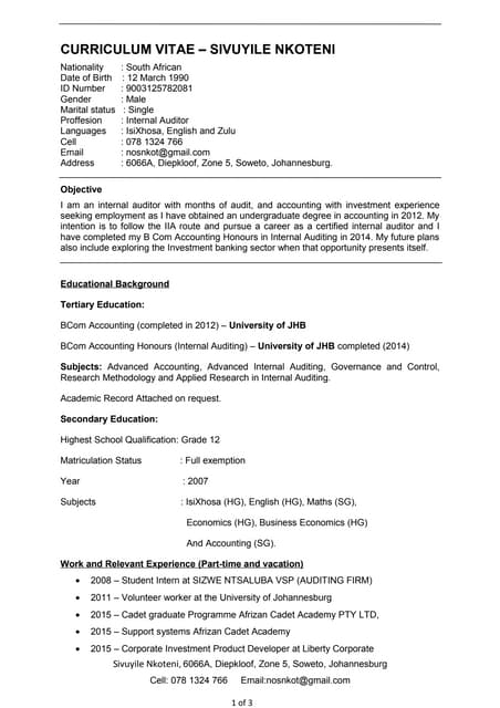 Sva updated cv | PDF