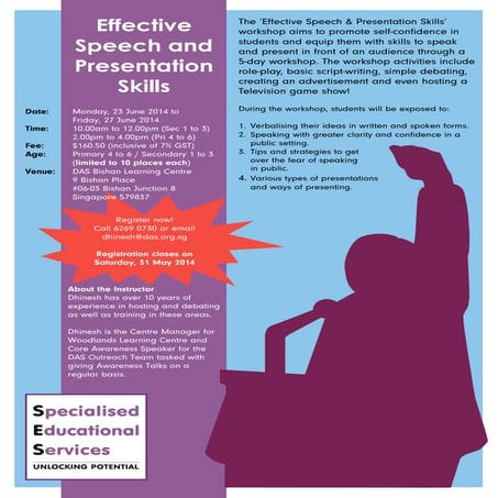 Effective Speech Skills Flyer | PDF